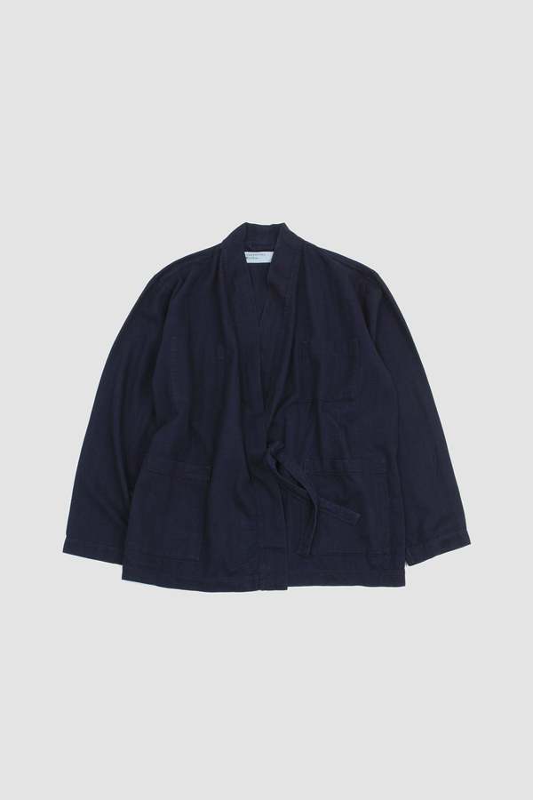 Universal Works Kyoto Work Jacket - Herringbone Denim Indigo | Garmentory