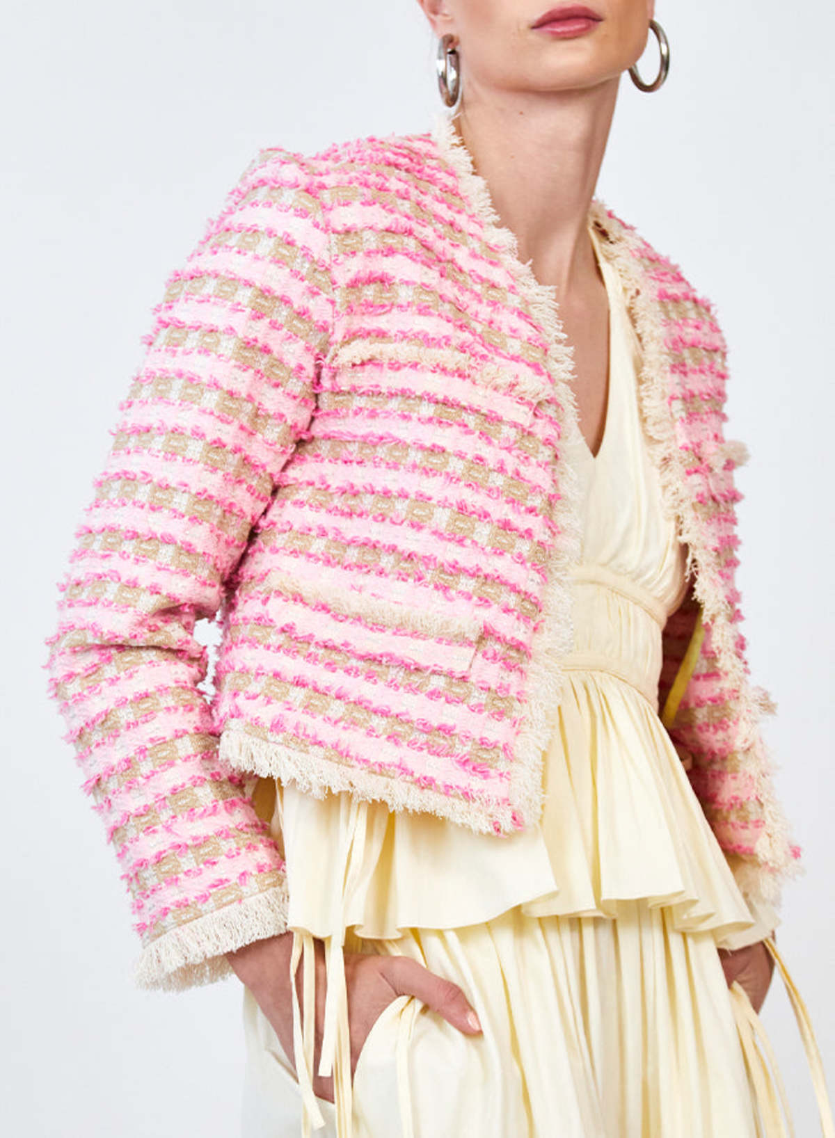 Hunter Bell Coco Jacket - Pink Tweed | Garmentory