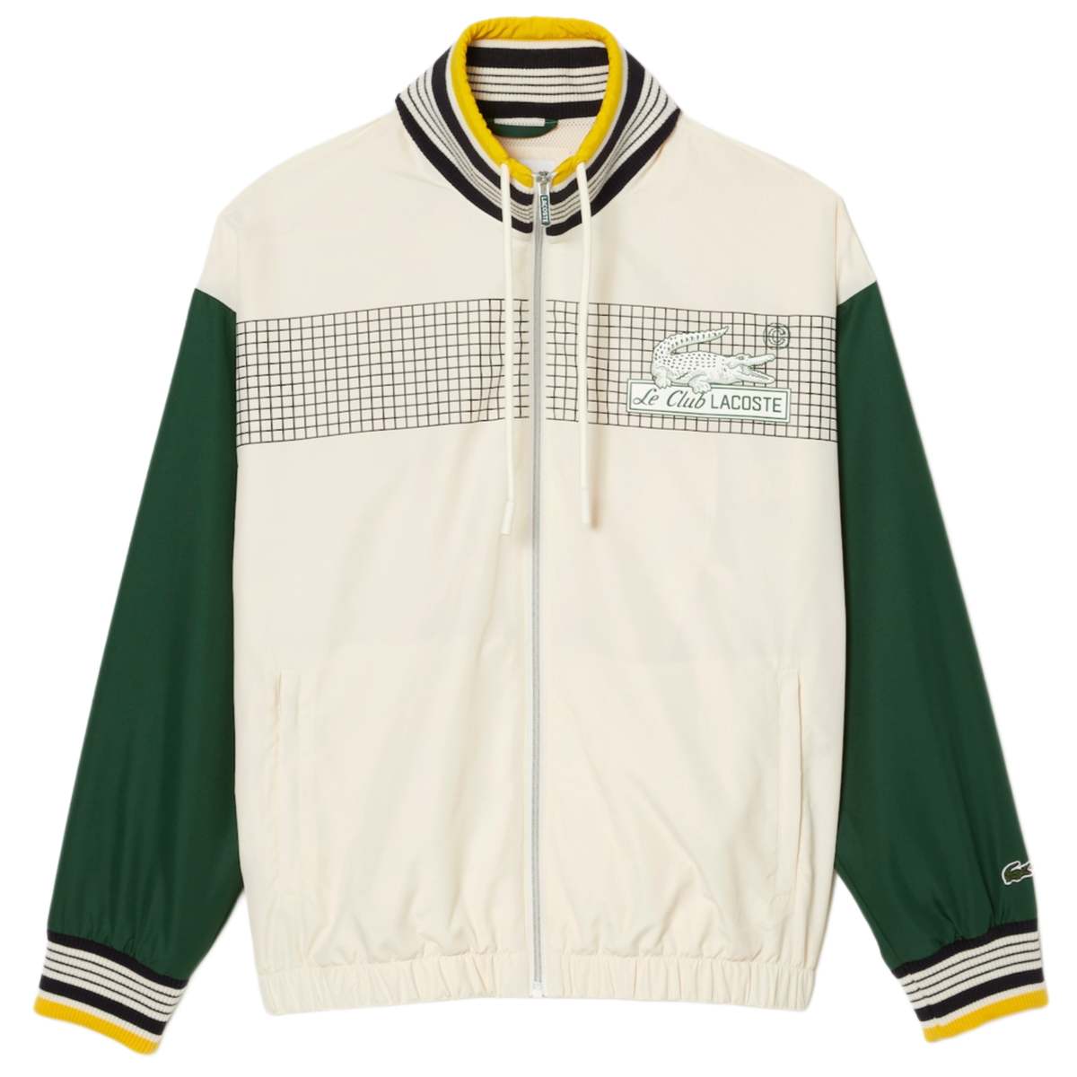 Lacoste Recycled Polyester Track Jacket - White Green | Garmentory
