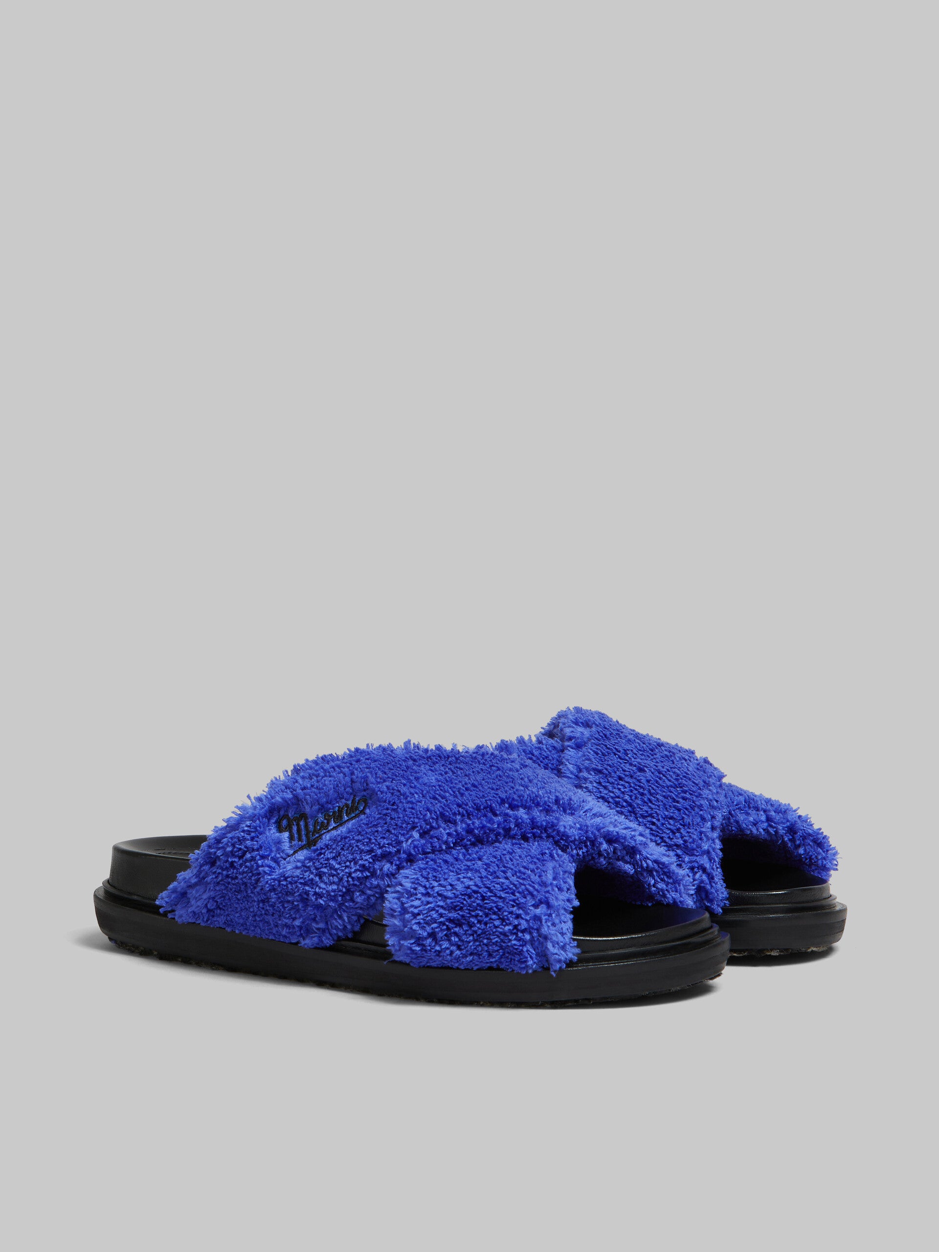 Marni Terry Slide Sandal - Blue | Garmentory