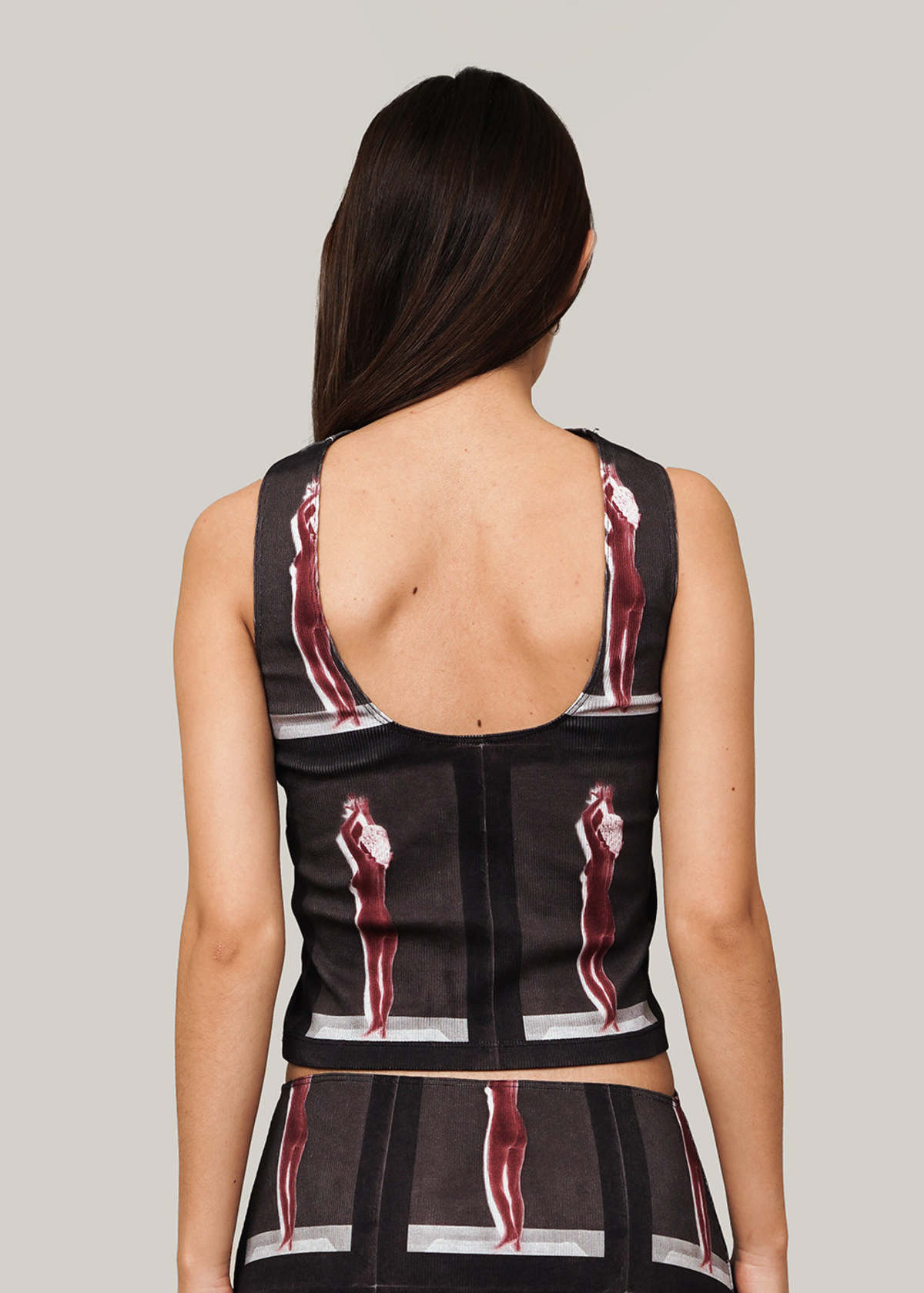 Elliss Rib Power Top - Lady In Red | Garmentory