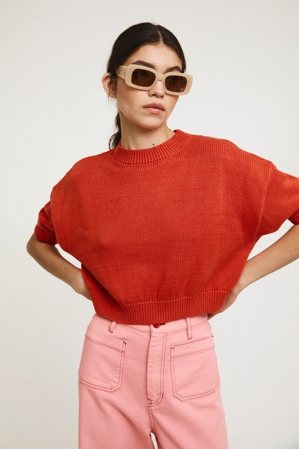 Rita Row Pattie Sweater - Red | Garmentory