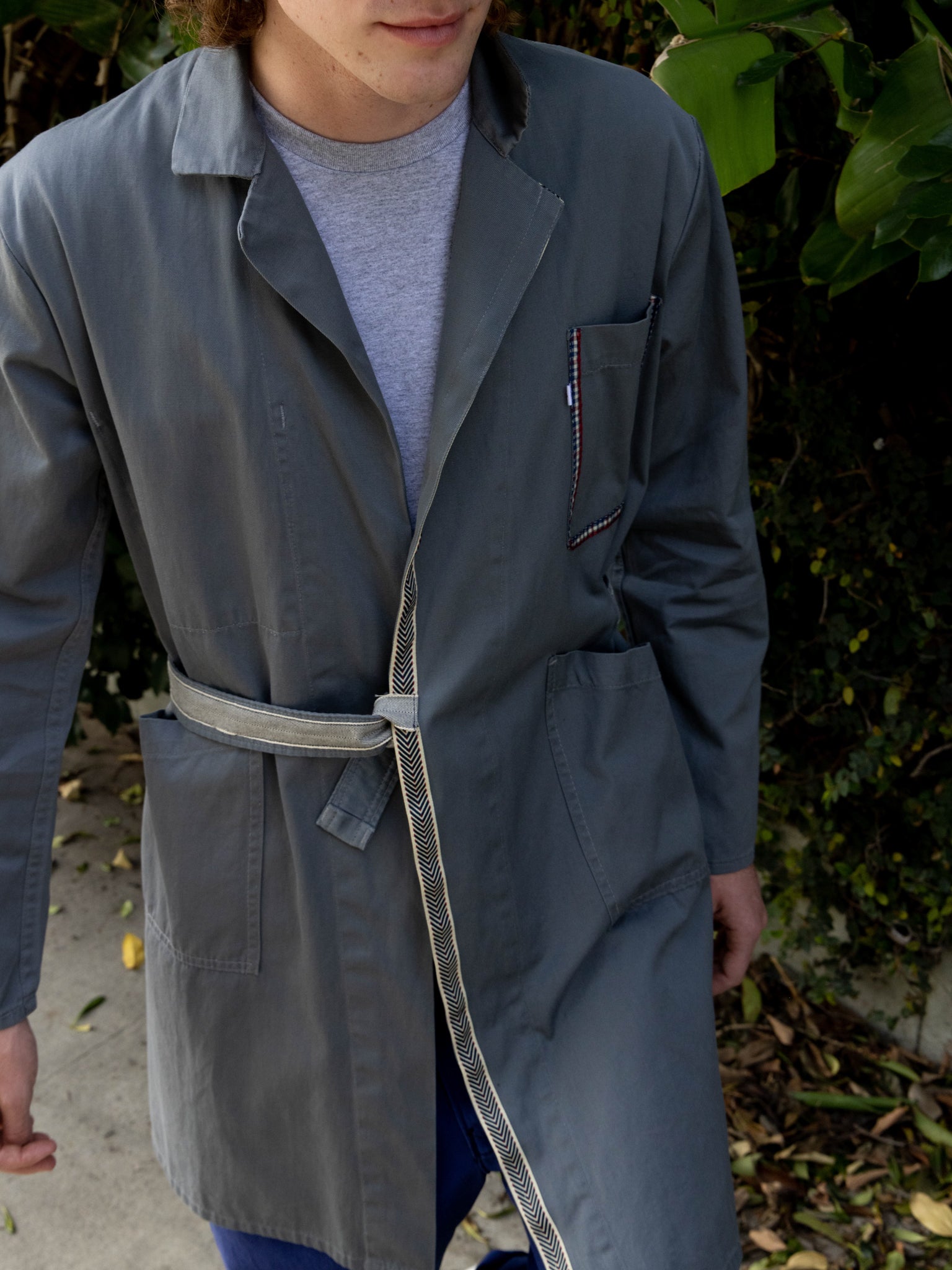 Vintage Trench workwear Jacket - Grey | Garmentory