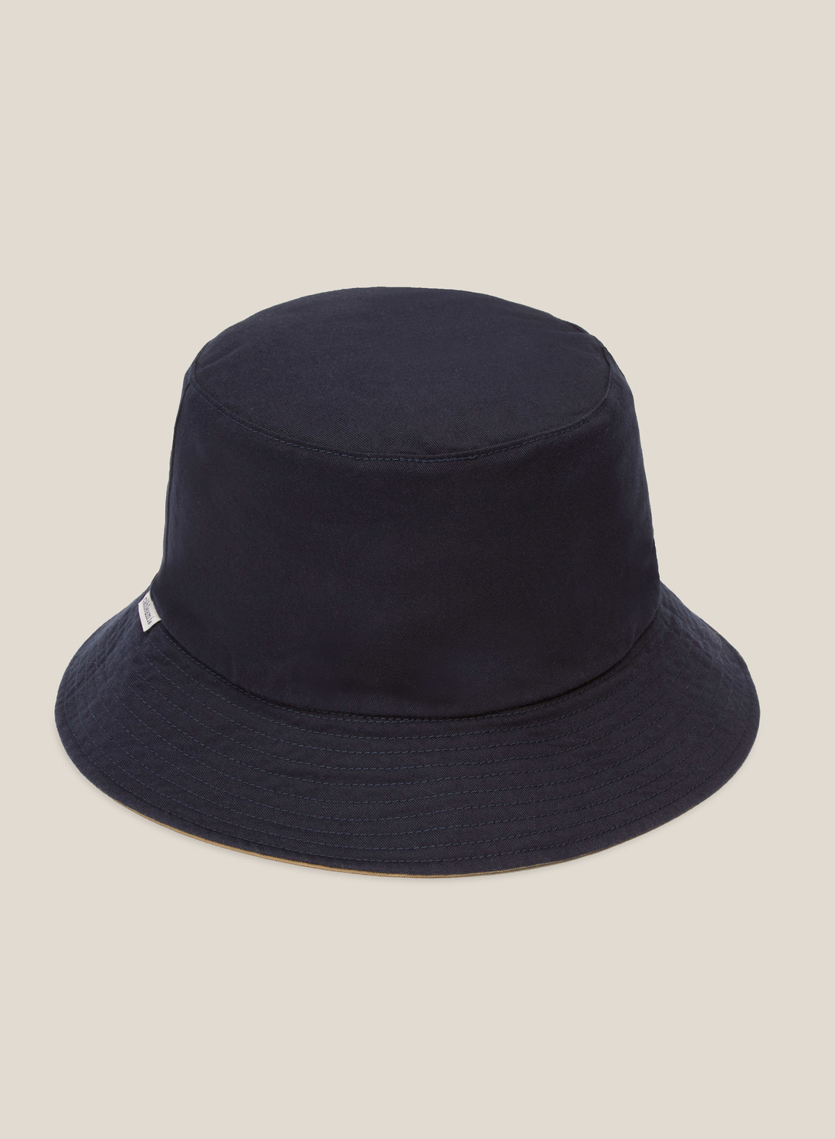 Cableami Reversible Bucket Hat - Navy/Beige | Garmentory