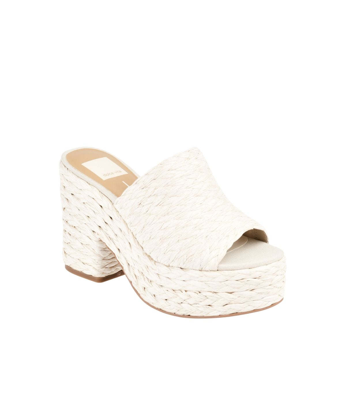 Dolce Vita Elora Raffia Mules - Off White | Garmentory