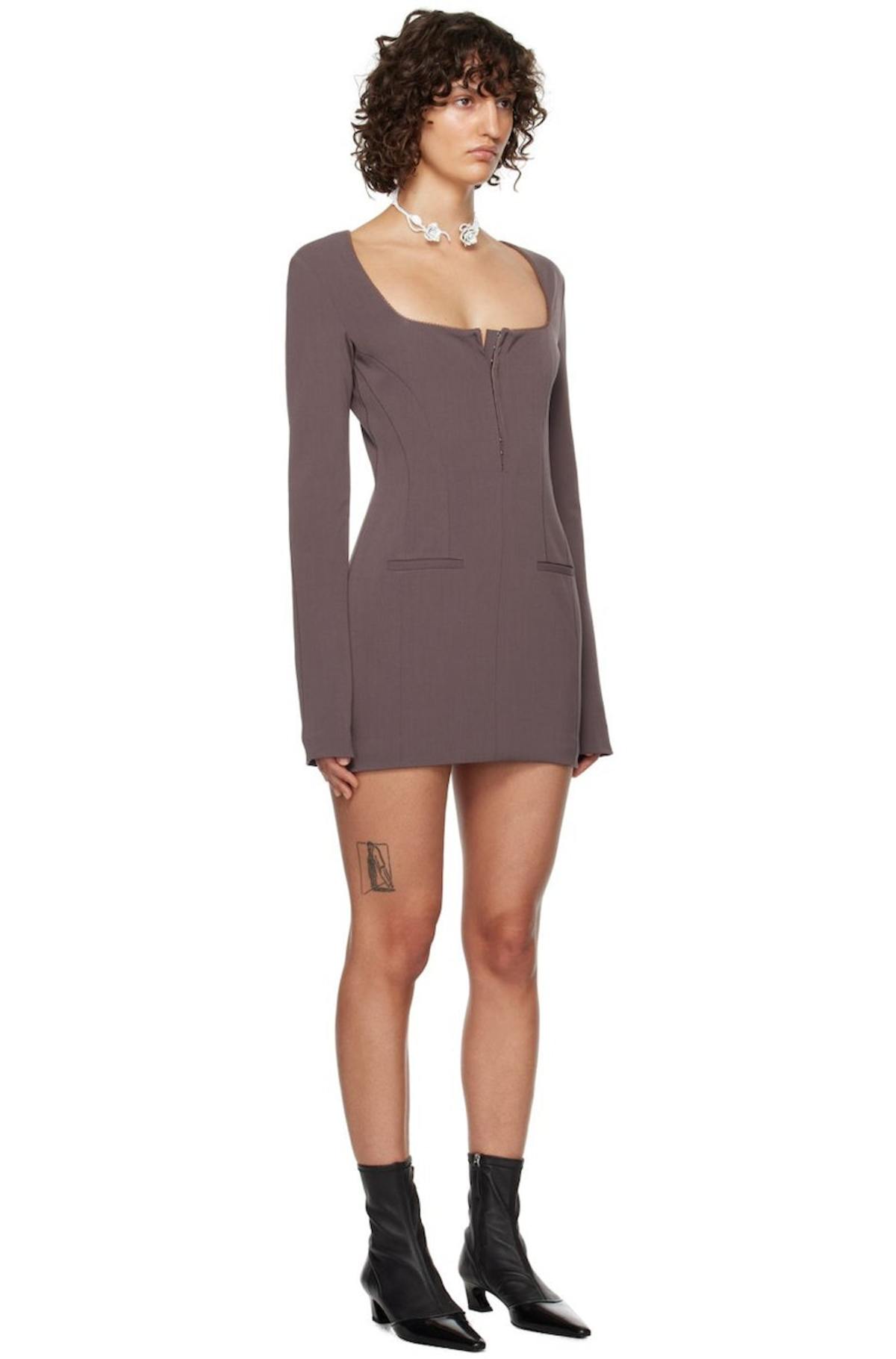 Acne Studios Purple Tunic Minidress - Dove purple | Garmentory