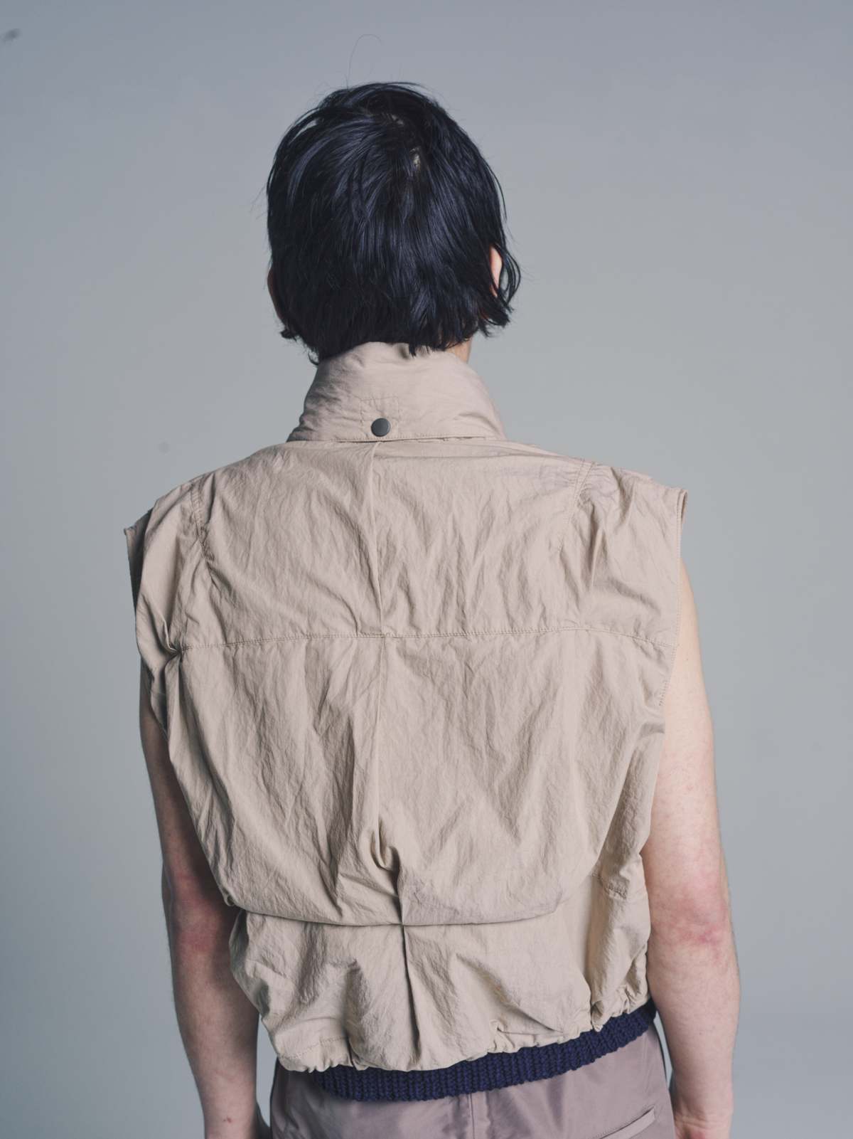 Our Legacy Metallic Parachute Poplin Cropped Exhale Puffa Vest - Sand ...