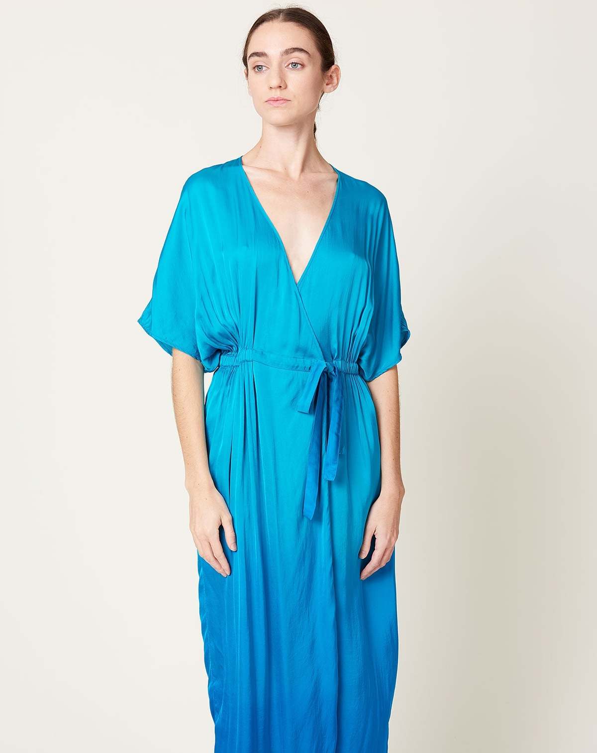 Diane Dress in Aqua Dip Dye | Garmentory