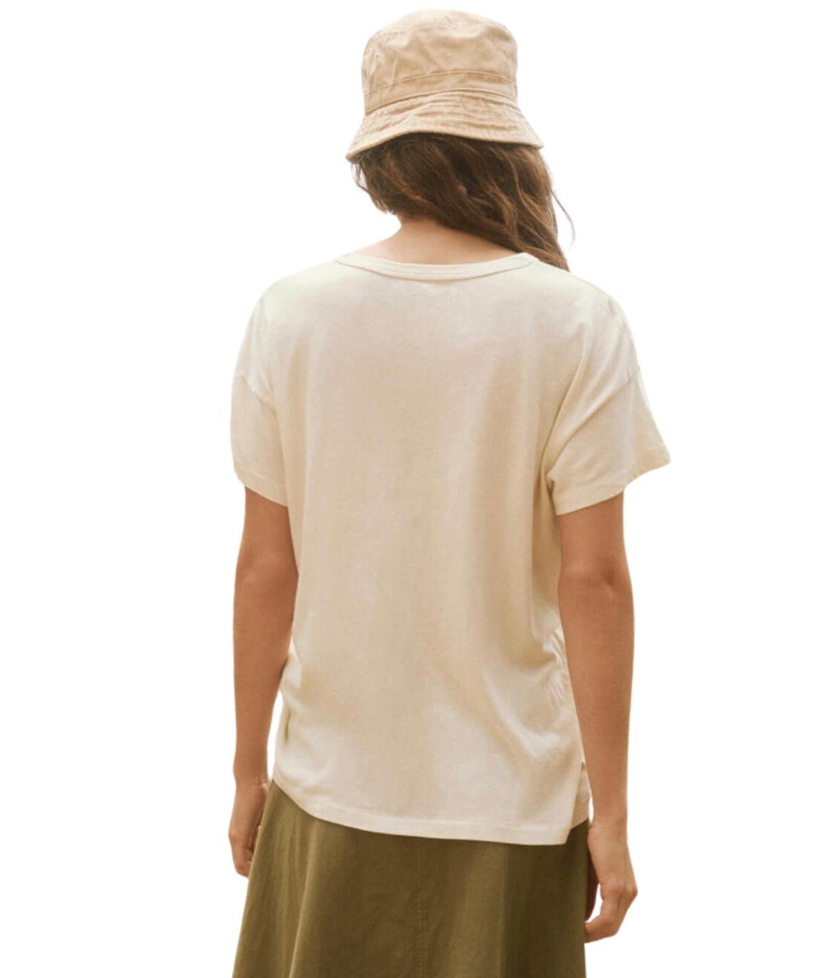 The Great. The Boxy Crew w/ Weeping Daisy Embroidery - Washed White ...