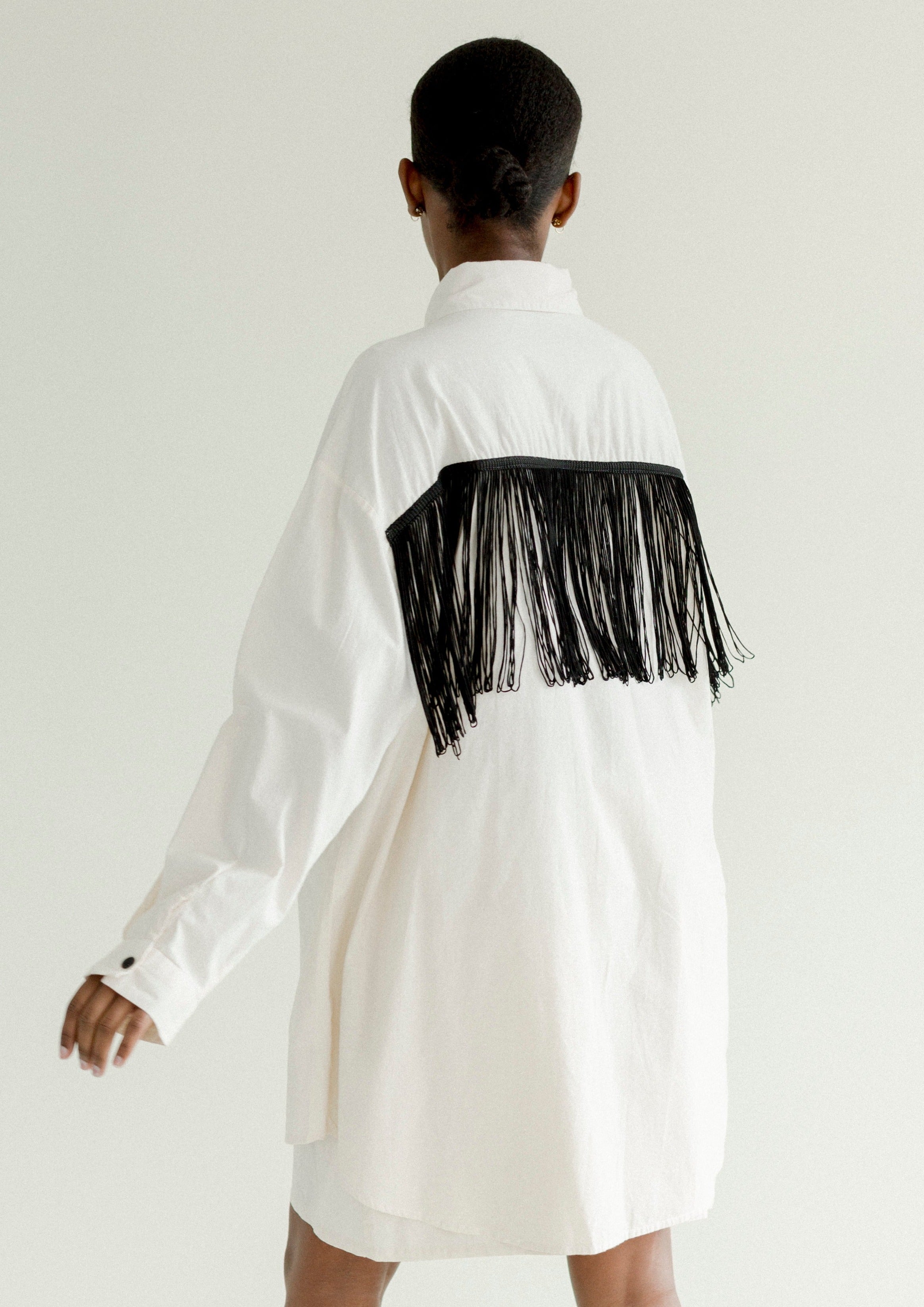 Et Tigre Riley Fringe Blouse - Cream | Garmentory