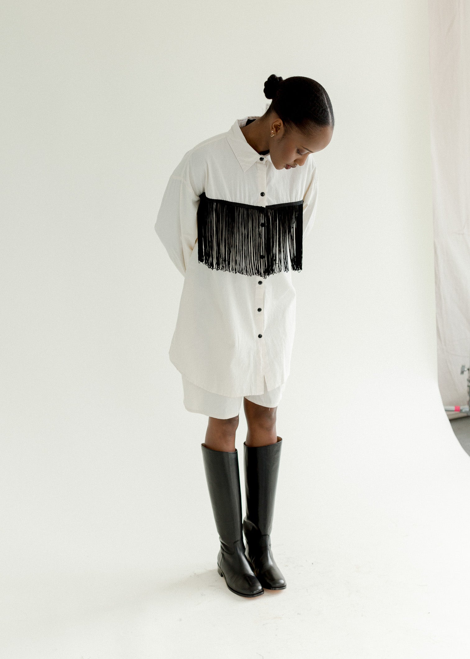 Et Tigre Riley Fringe Blouse - Cream | Garmentory