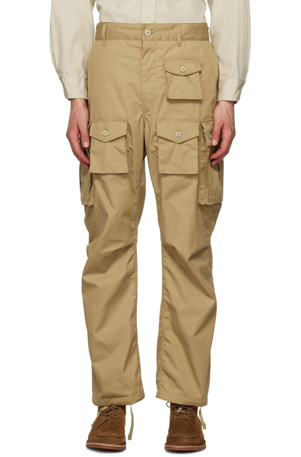 Engineered Garments Bellows Pockets Cargo Pants - Khaki | Garmentory