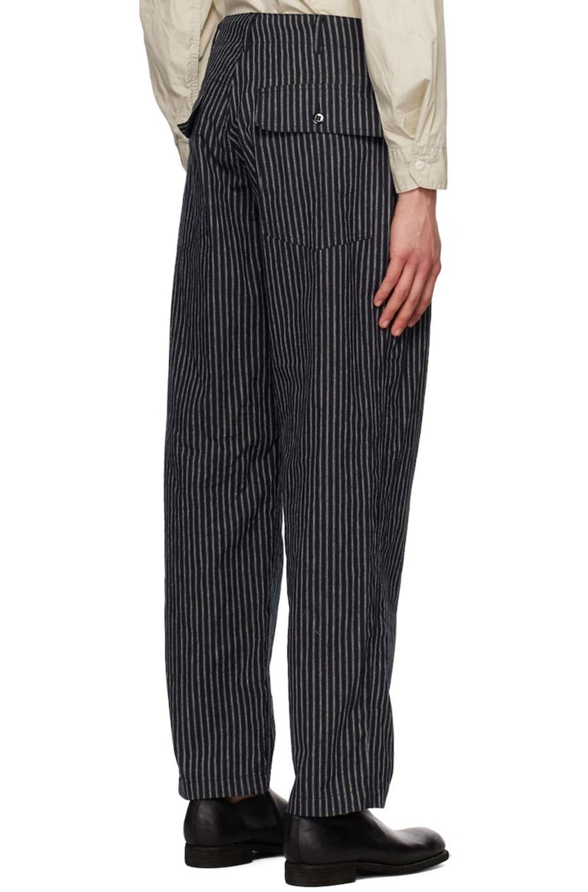 Engineered Garments Striped Trousers - Navy | Garmentory