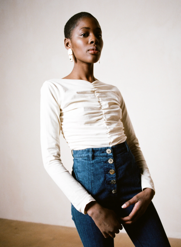 Maria Stanley Musa Top - Bone | Garmentory