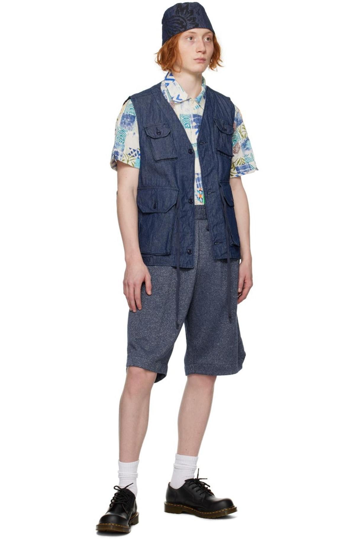 Engineered Garments BB Shorts - Navy Glitter | Garmentory