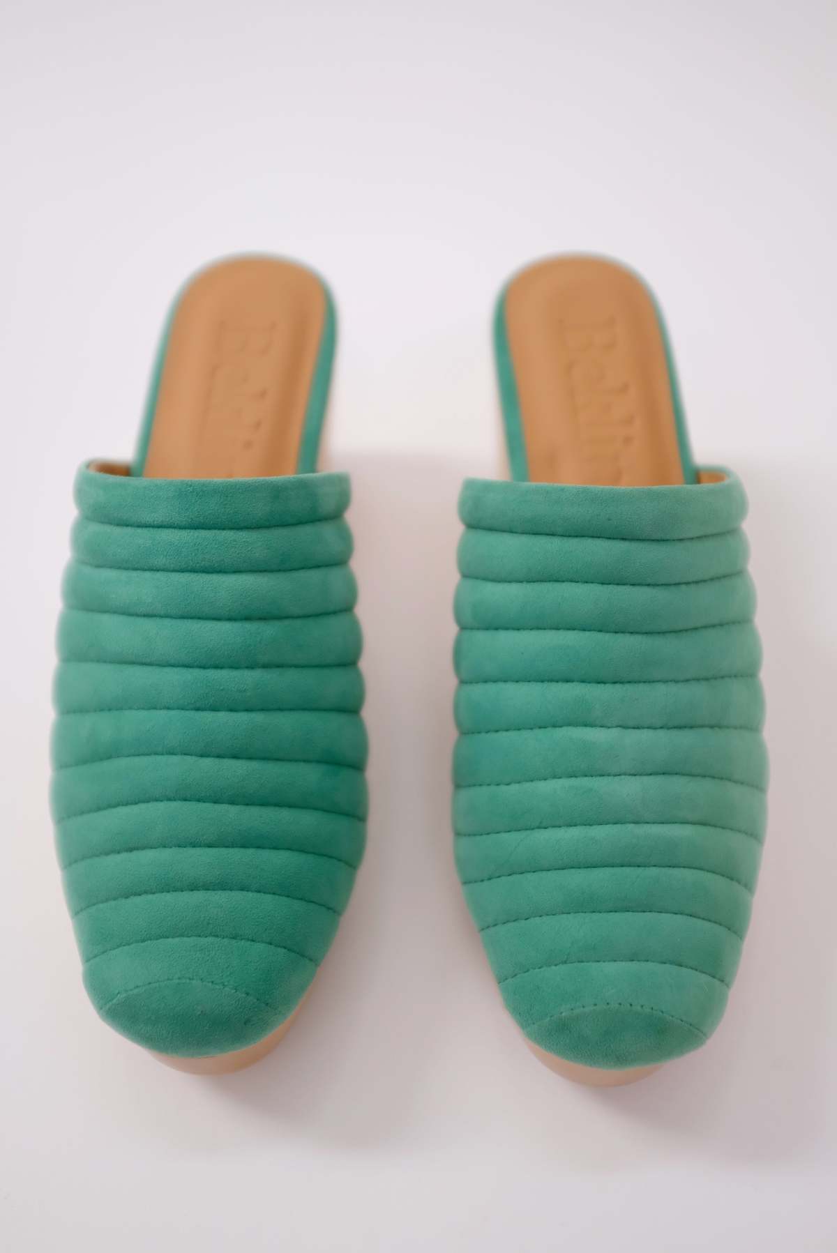 Beklina Suede Ribbed Clog - Shutter Green | Garmentory