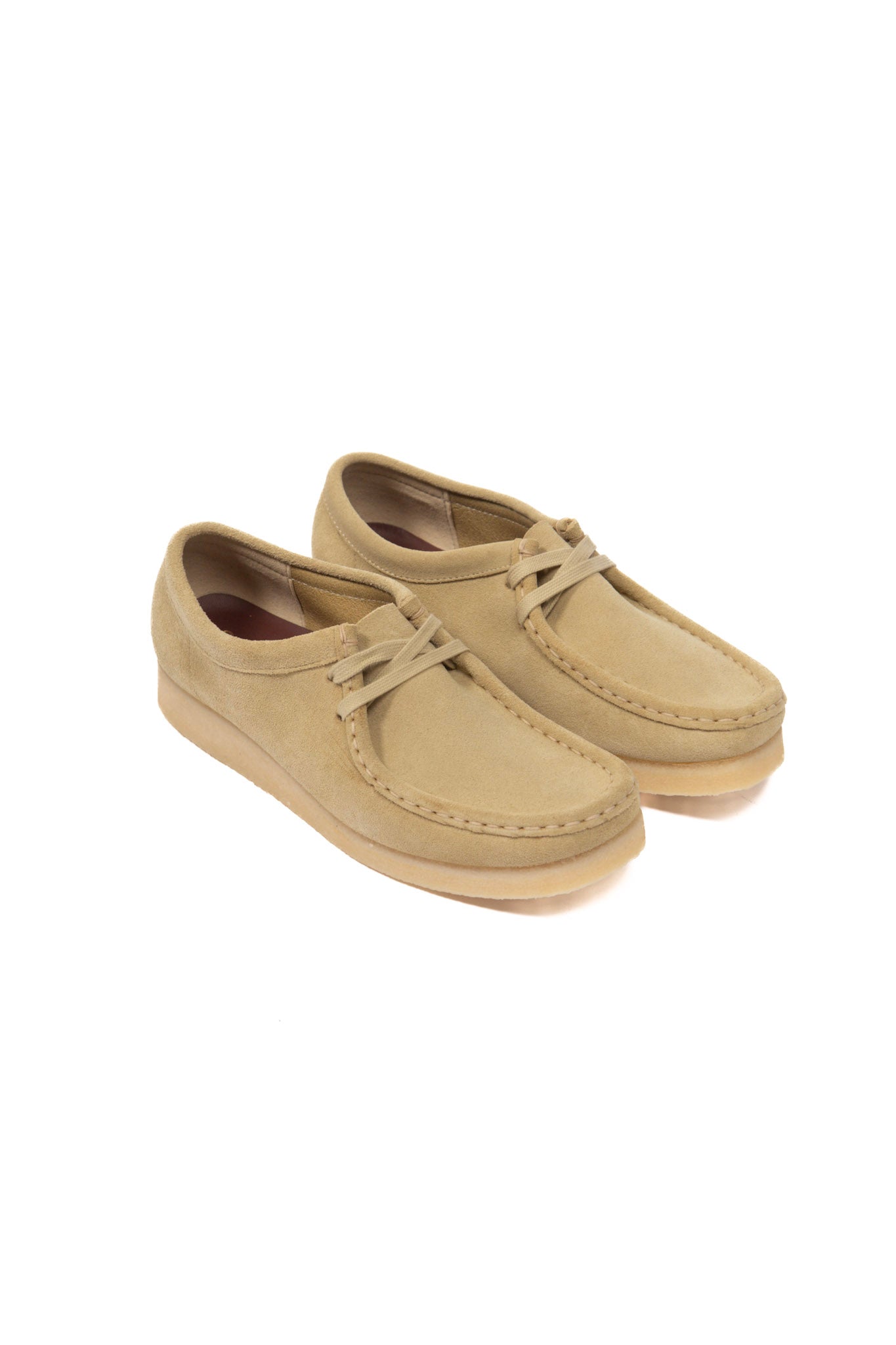 Clarks Beige Suede Wallabee Derbys - Maple | Garmentory