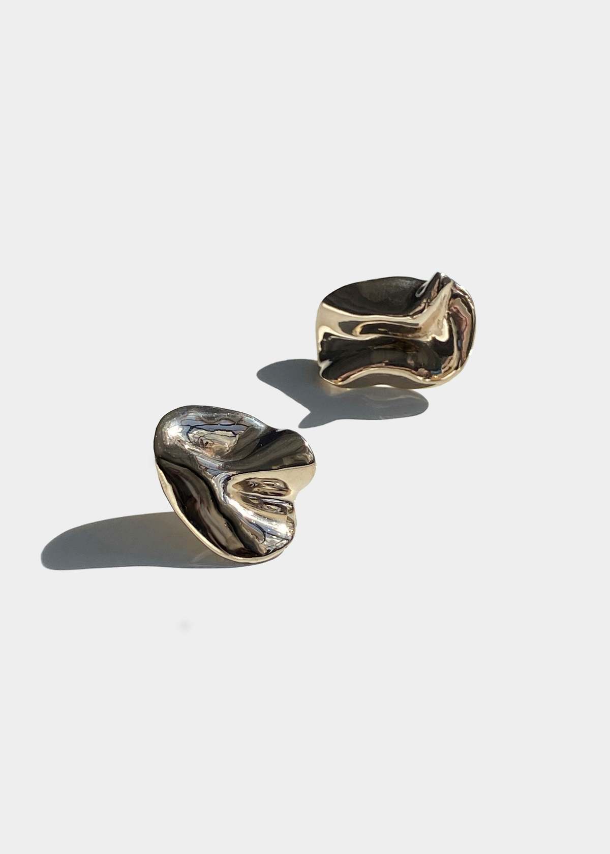 Modern Weaving Plica Formation Studs - Bronze | Garmentory