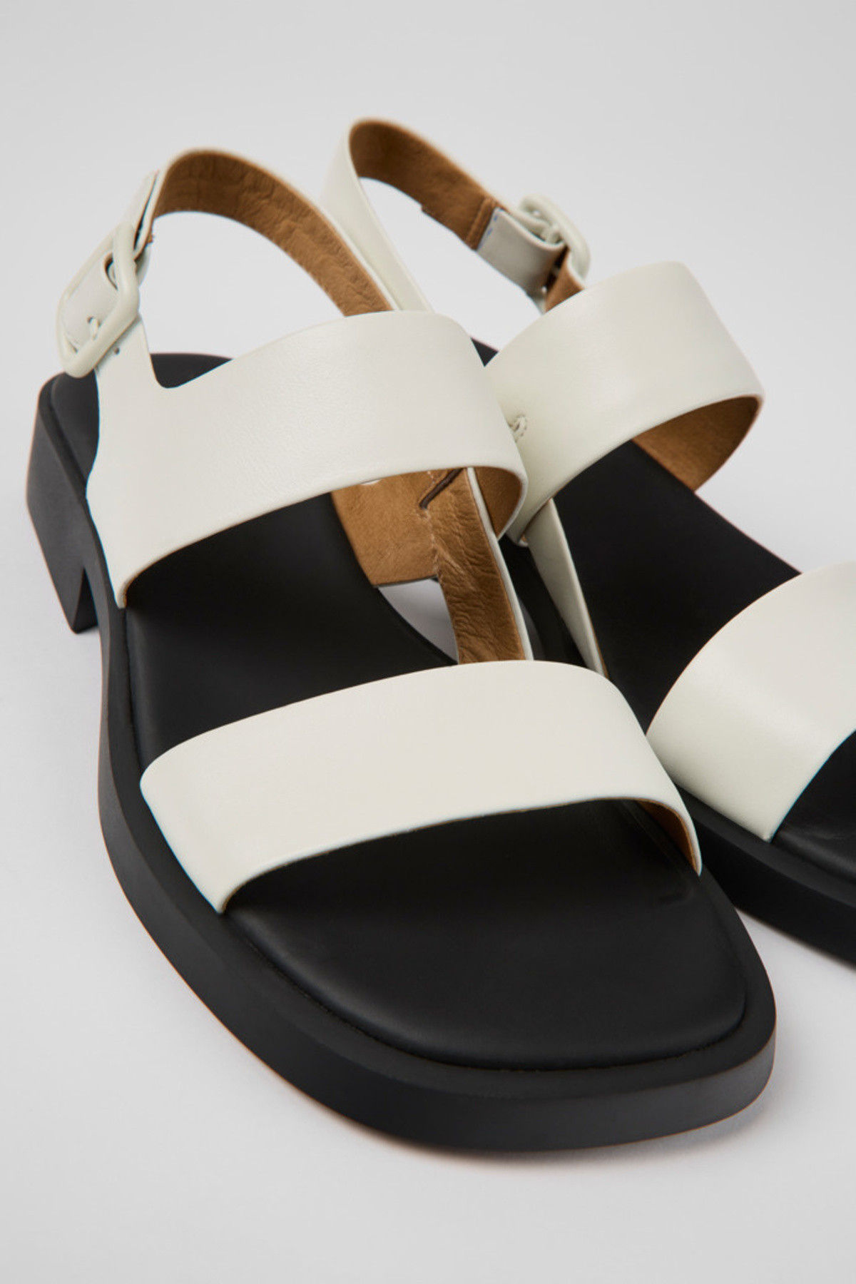 Camper LWG certified Leather sandals Dana - White | Garmentory