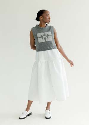 Ganni Graphic Cropped Vest - High Rise | Garmentory