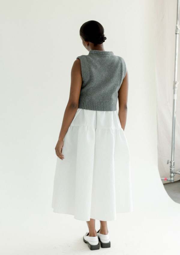 Ganni Graphic Cropped Vest - High Rise | Garmentory