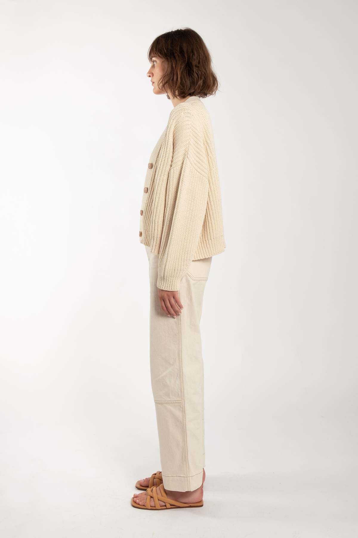 Micaela Greg Quin Cardigan - Cream | Garmentory