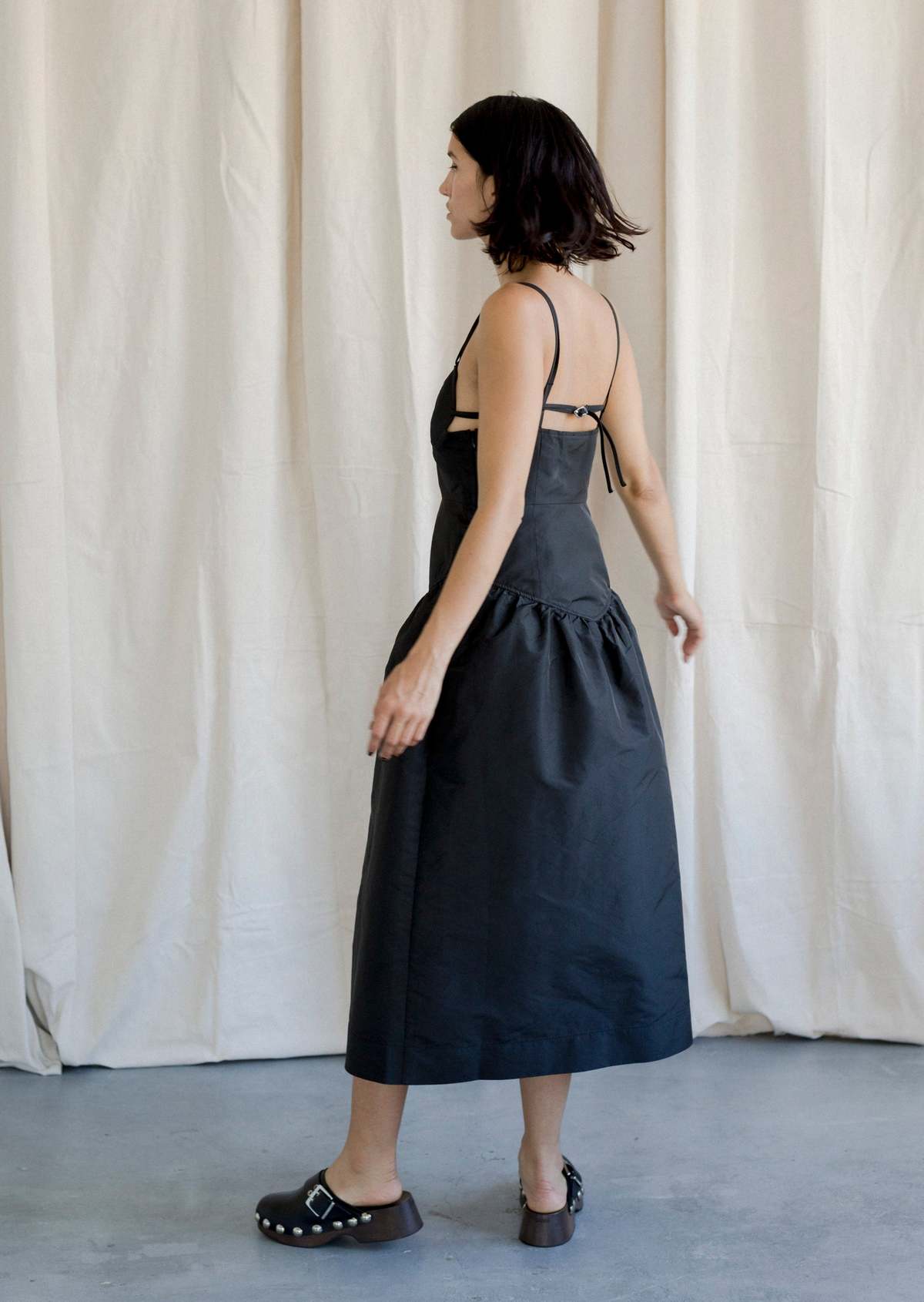 Ganni Studded Leather Clog - Black | Garmentory