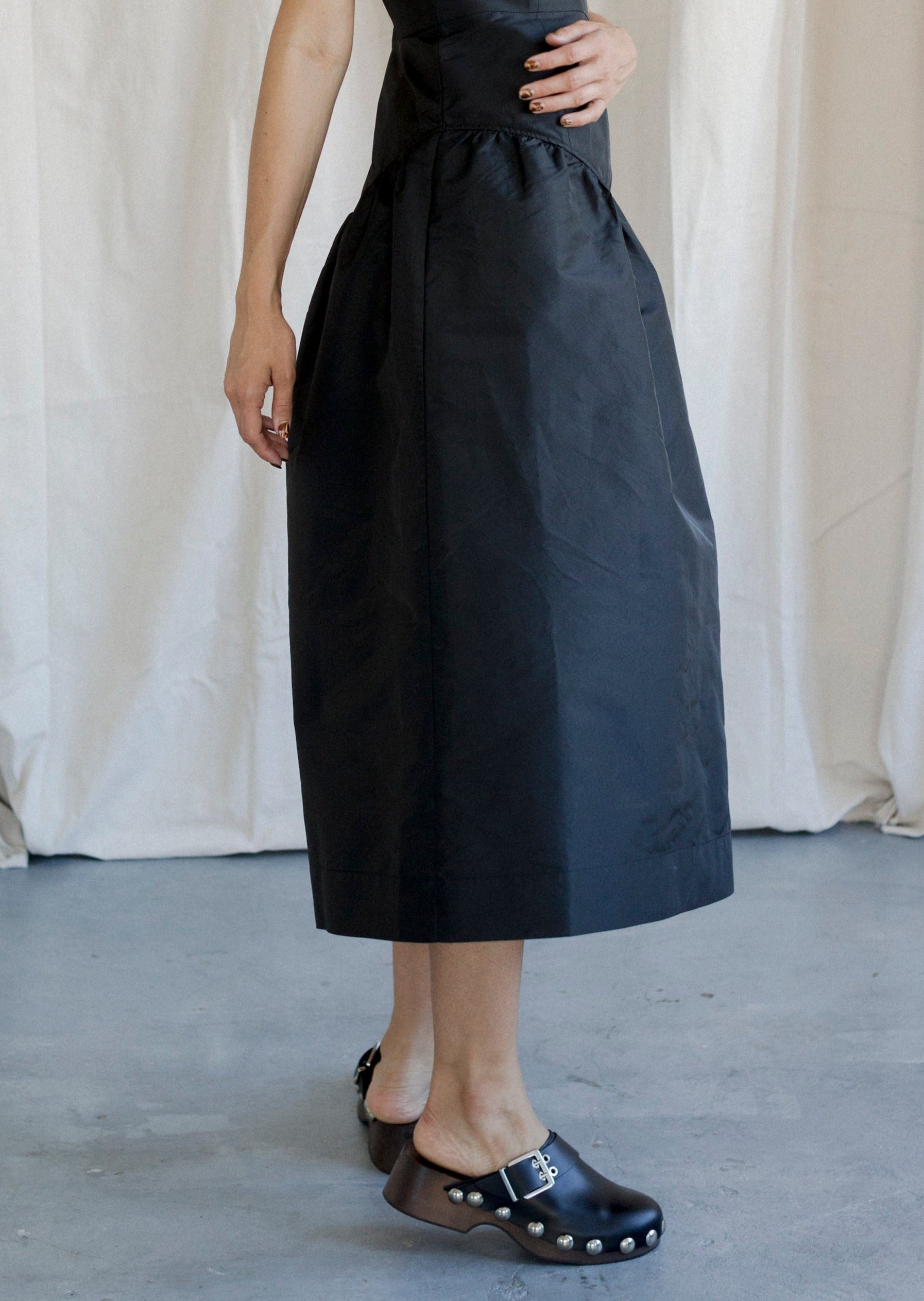 Ganni Studded Leather Clog - Black | Garmentory