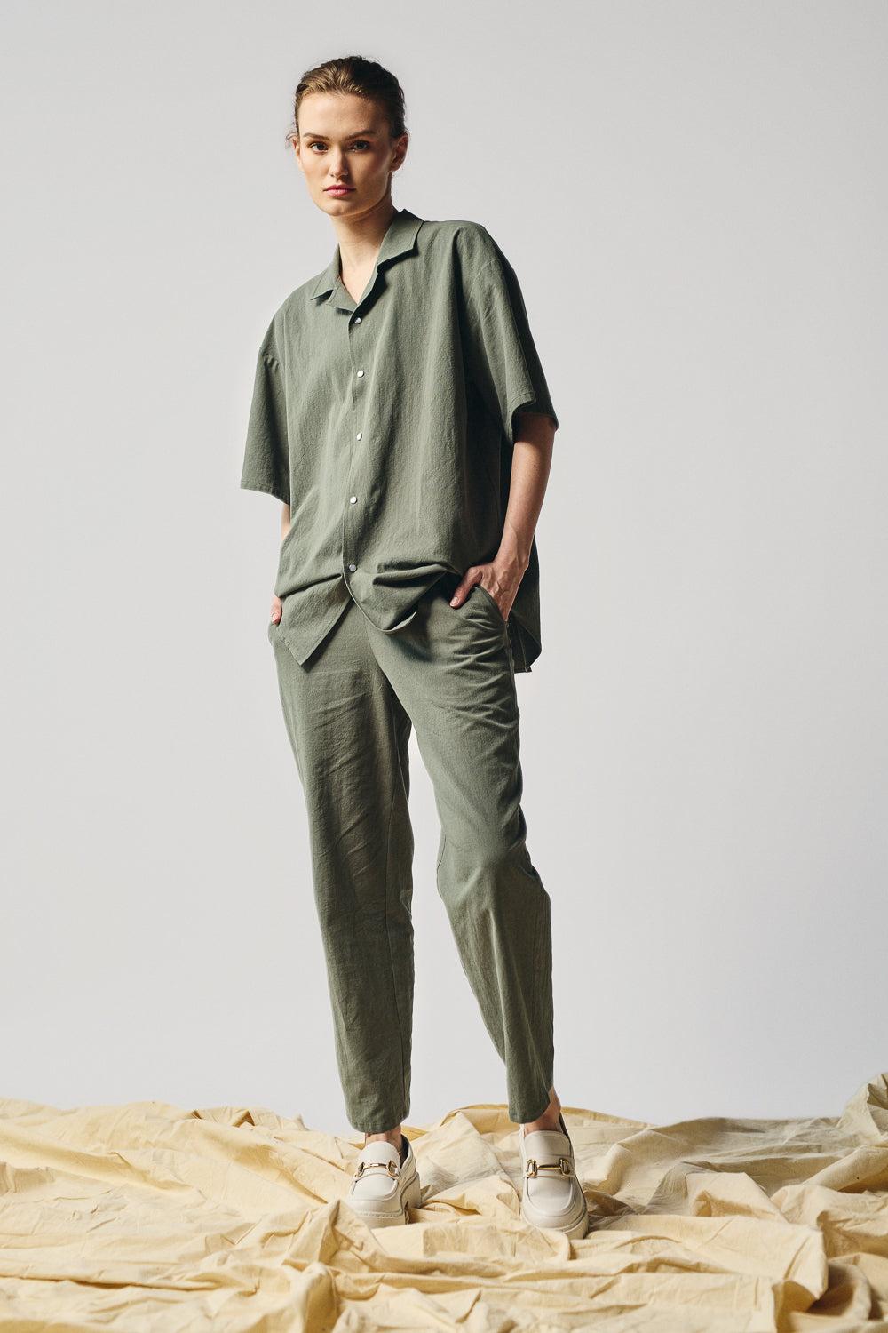 Unisex Devlyn Van Loon Column Pant - Sage | Garmentory