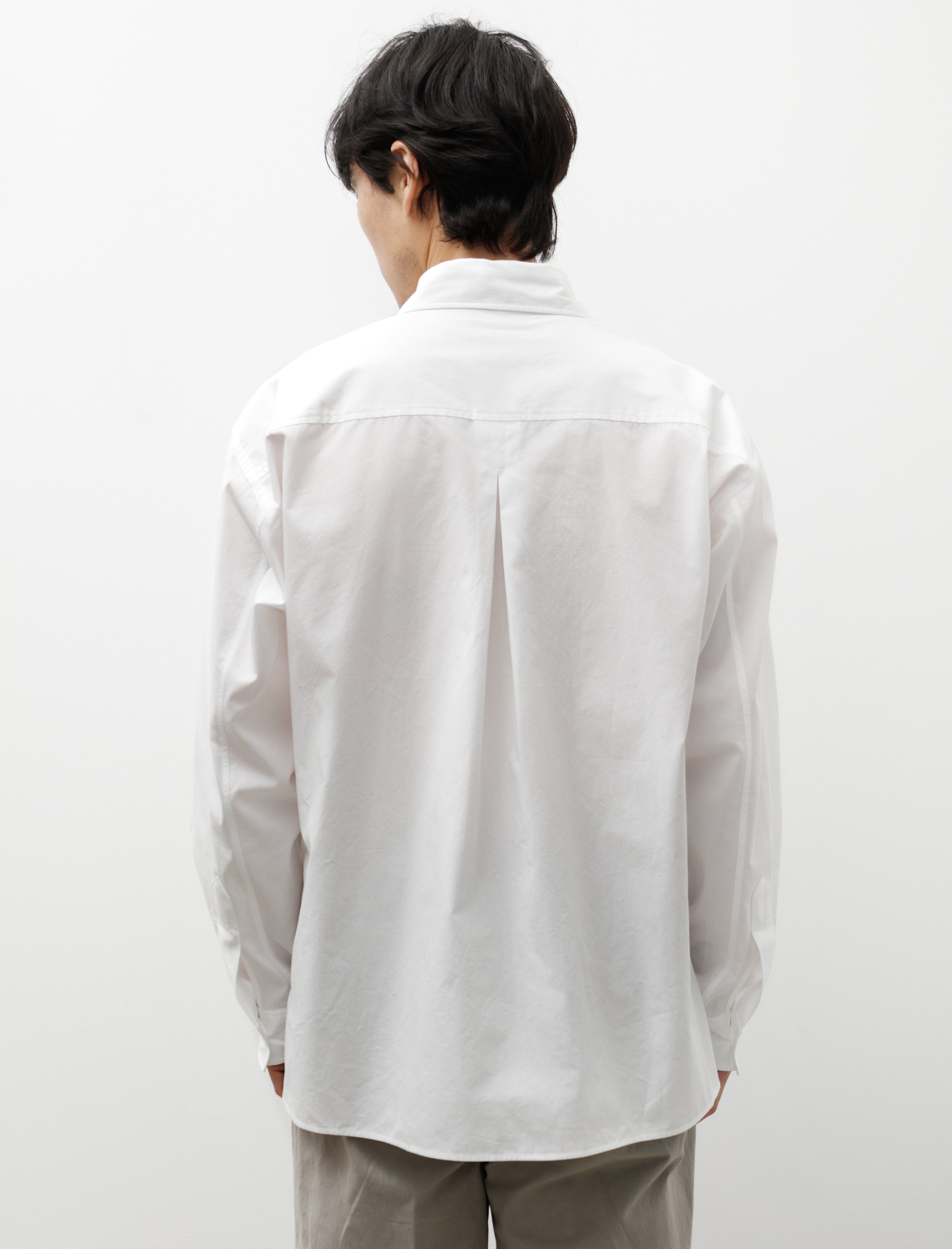 Margaret Howell Inverted Pocket Shirt Tumbled Cotton - Off White ...