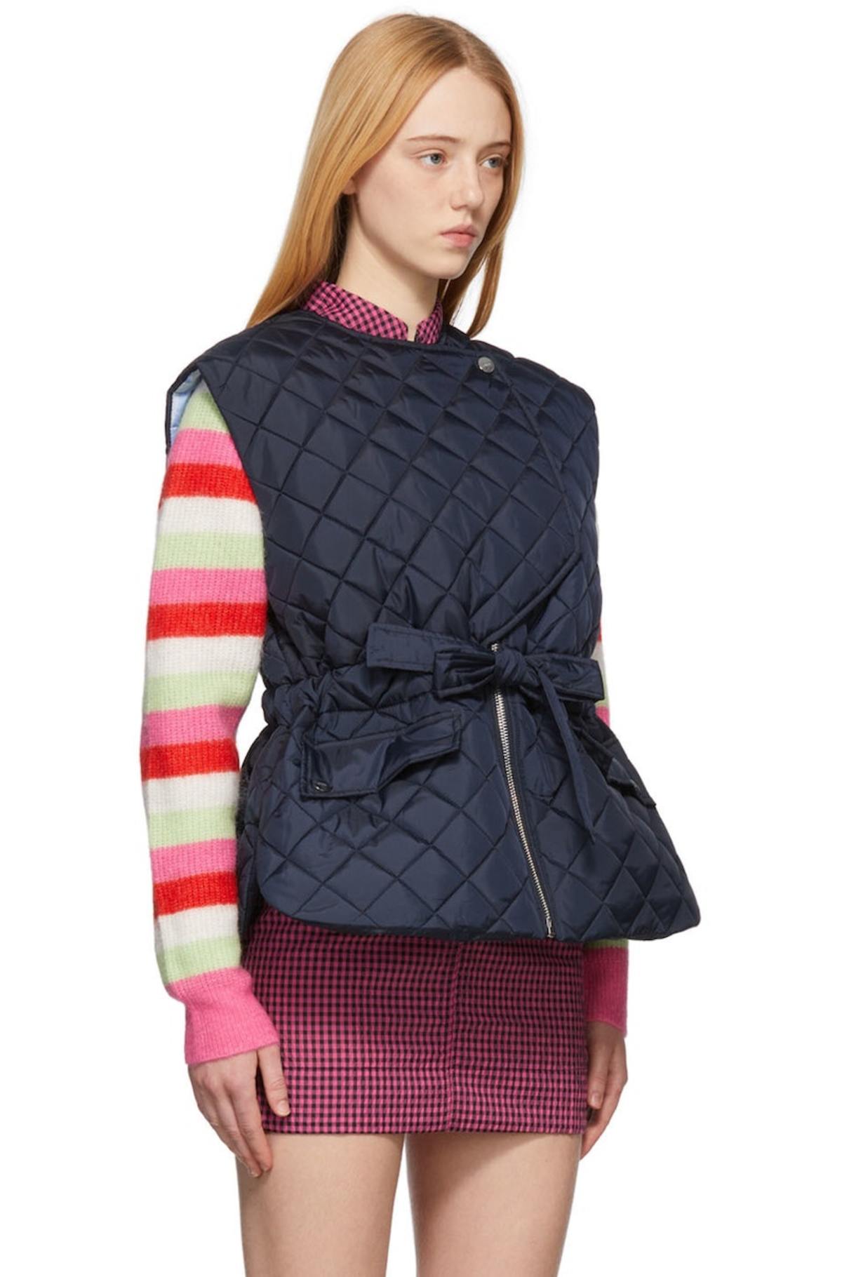 Ganni Recycled Ripstop Quilt Vest - Sky Captain | Garmentory