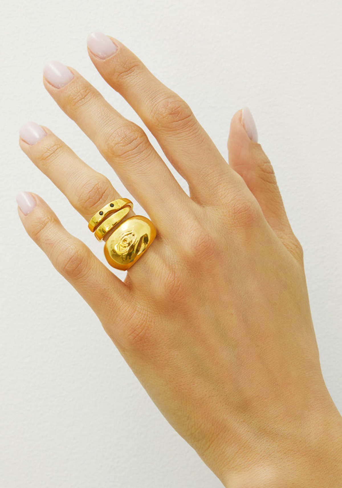 Dea Rail 24k Gold Plated Sterling Silver Maya. D Guardian Golden Ring ...