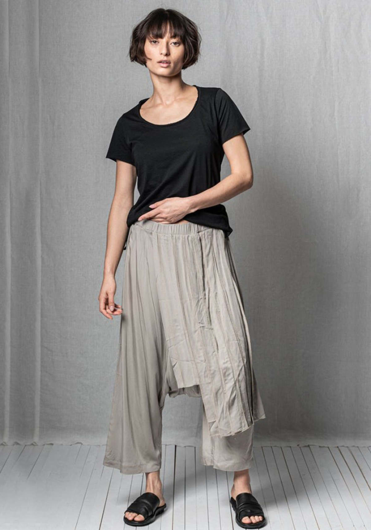 Pal Offner Pleat Panel Drop Seat Pants | Garmentory