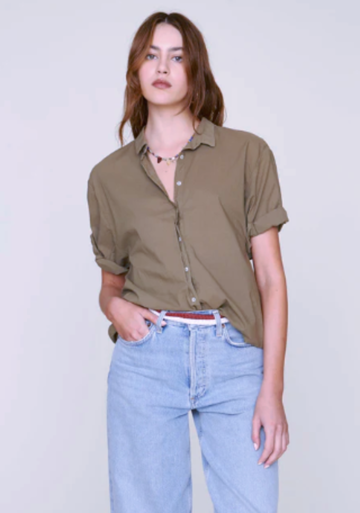 Xirena Channing Shirt - Green Moss | Garmentory