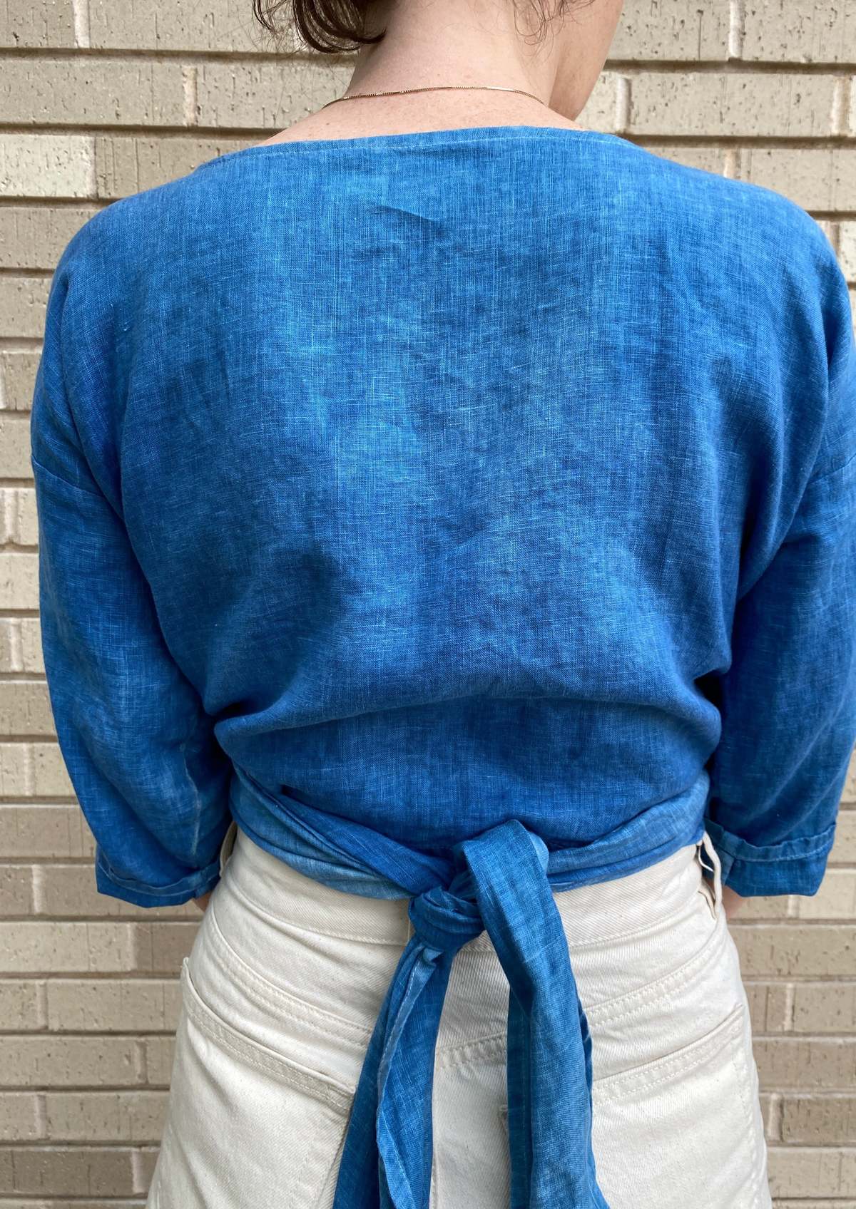 Wrap Top in Linen | Garmentory