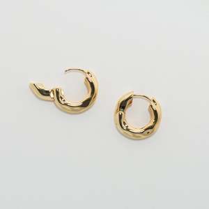 Machete Wavy Chunky Hoops - Gold | Garmentory