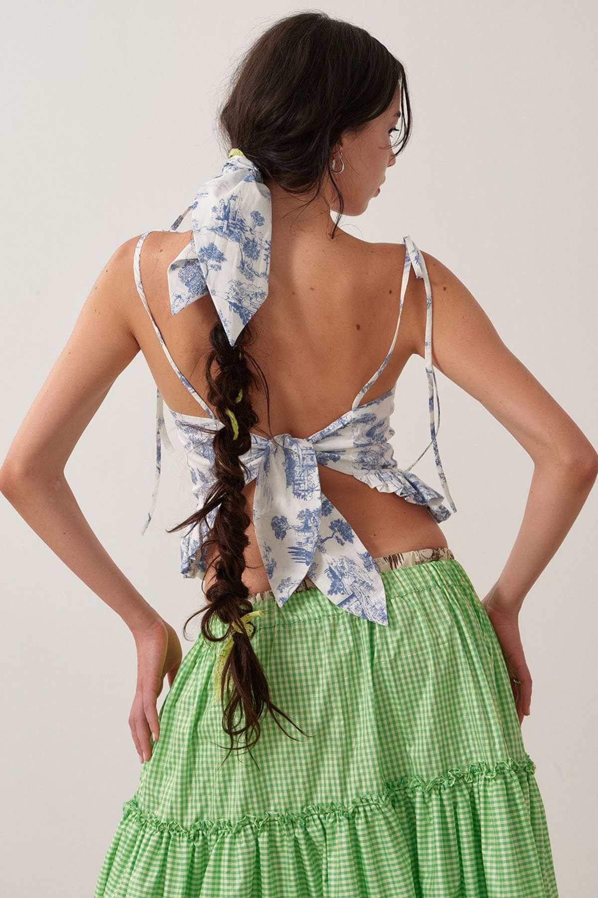 Eliza Faulkner Candy Corset - Blue Toile De Jouy | Garmentory