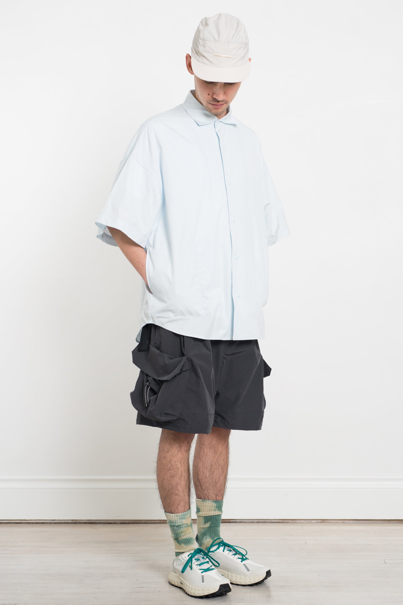 Meanswhile Trinity Cloth Snap Shirt - Ice Blue | Garmentory