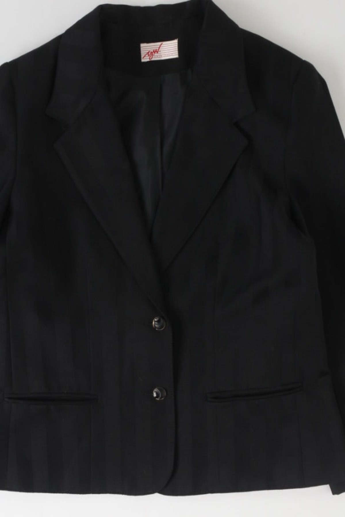 Vintage 80s Stripe Blazer - Black | Garmentory