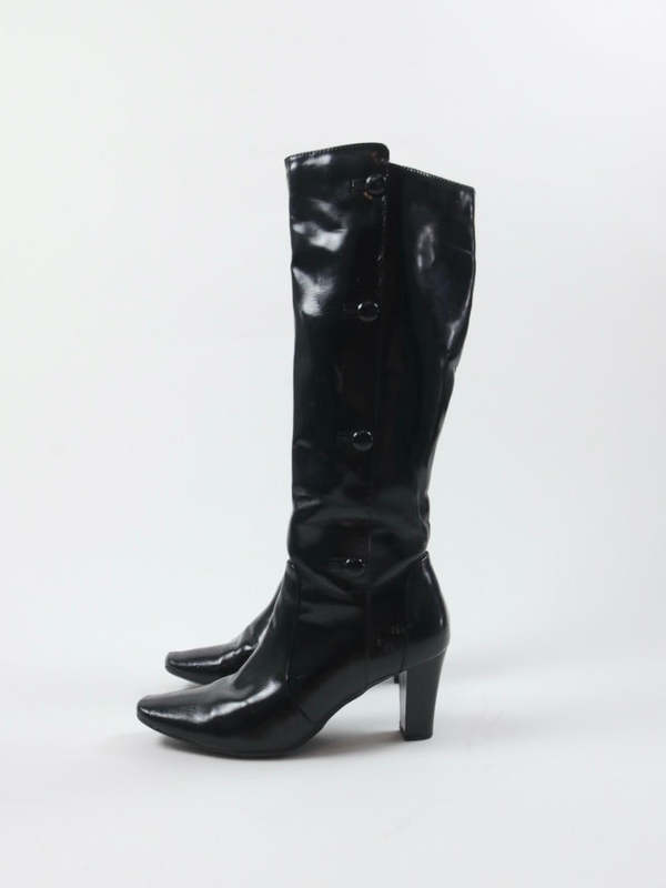 Vintage High Knee Side Button Boots | Garmentory