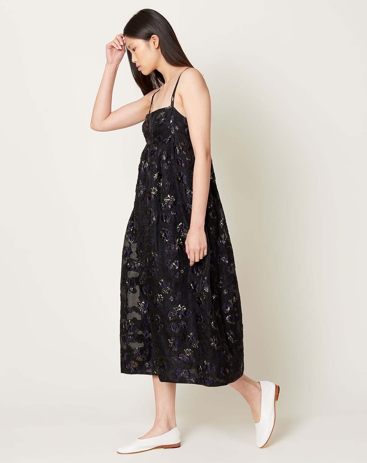 Manina Dress in Navy Begonia | Garmentory