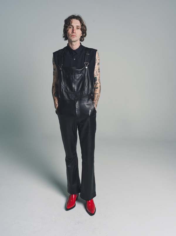 Ernest W. Baker Leather Overall - Black | Garmentory