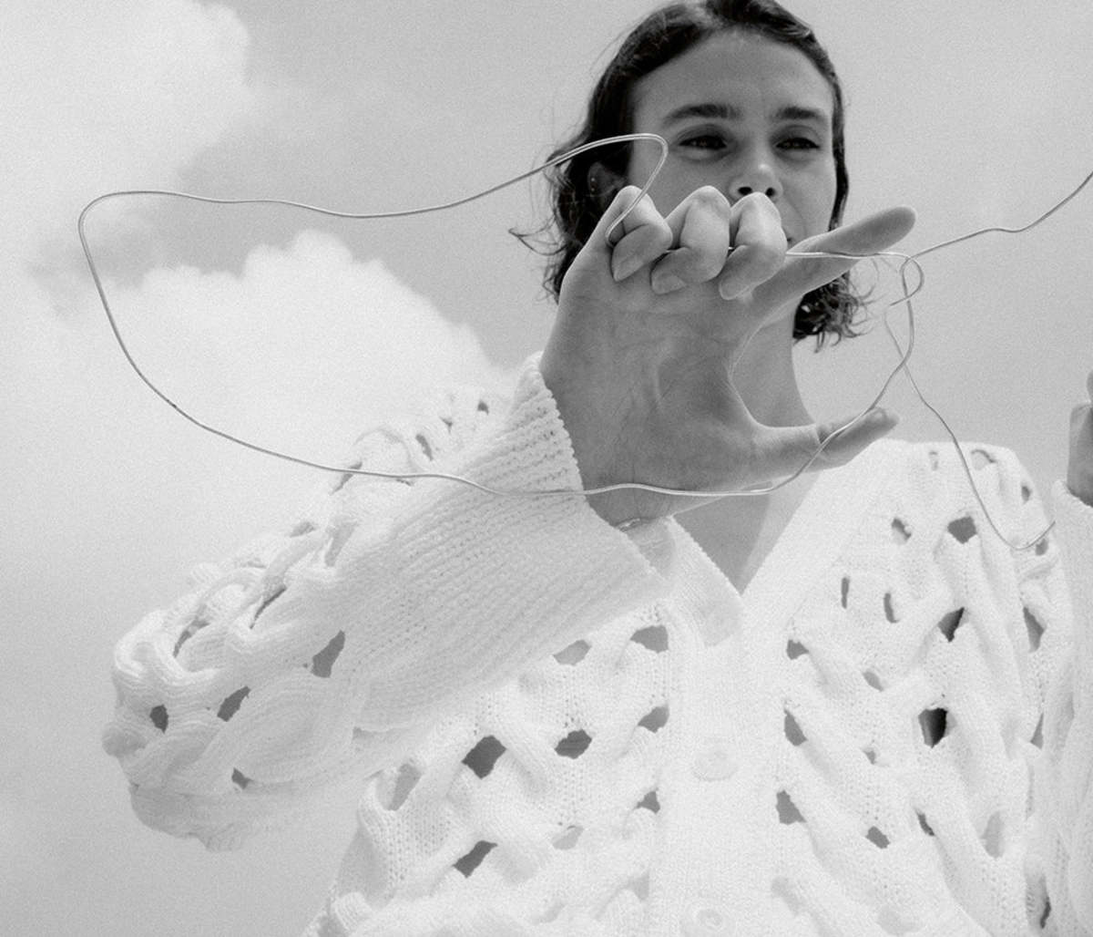 SAYAKA DAVIS NEW YORK Open Cable Cardigan - Off White | Garmentory