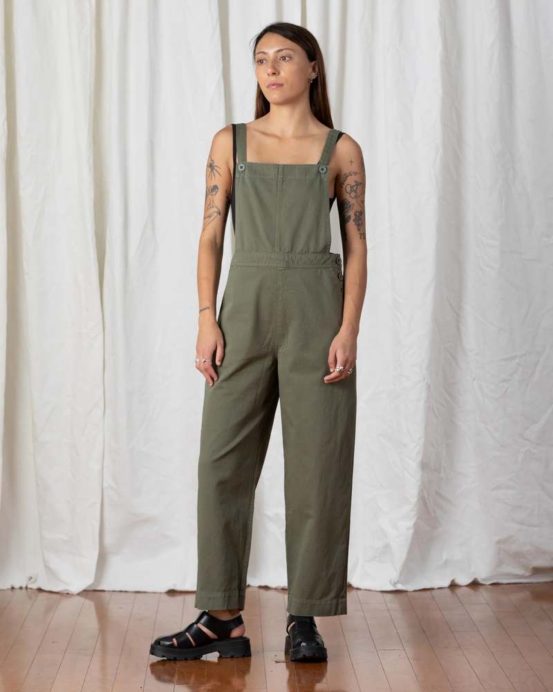 Ali Golden Faded Overall Jumper - Faded Olive | Garmentory
