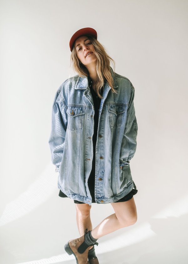 Vintage Extra Long Denim Jacket | Garmentory