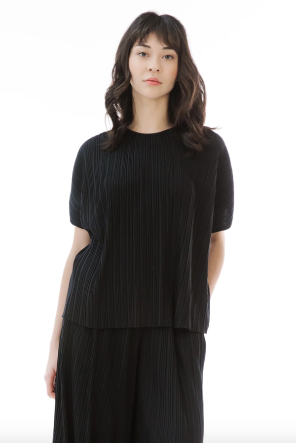 Paper Label Owen Pleated Top - Black | Garmentory