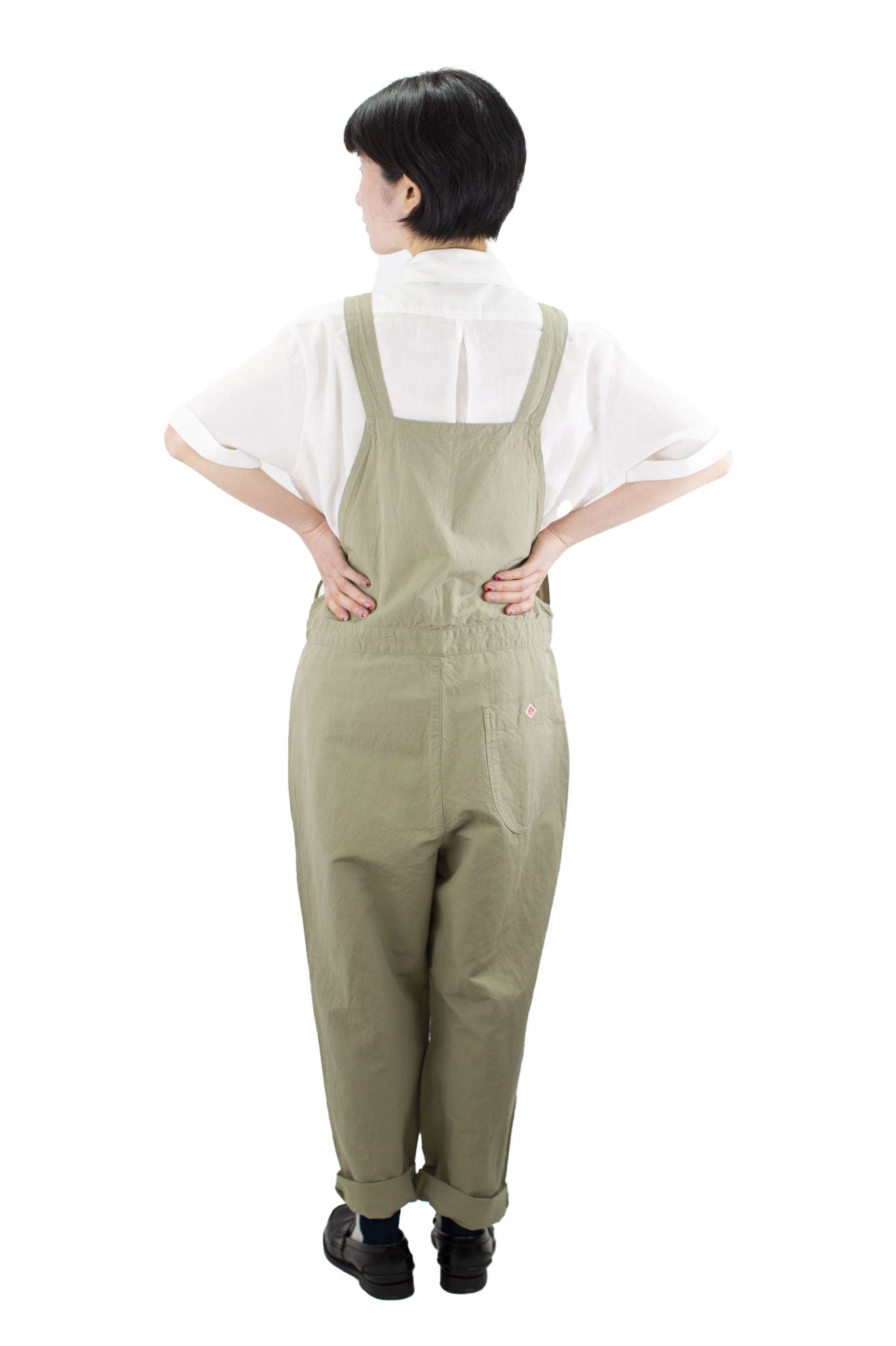 Danton Cotton Linen Salopette Overall - Olive | Garmentory