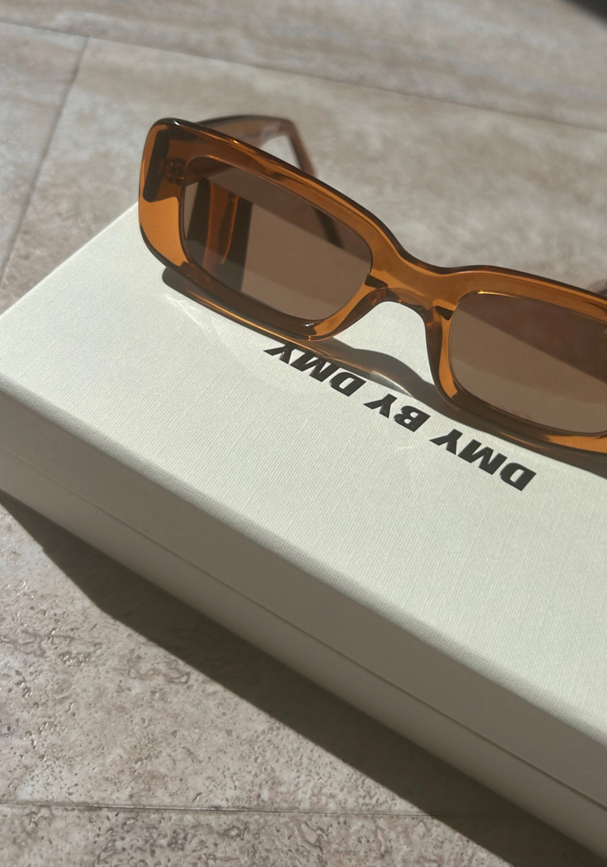 DMY by DMY Preston Sunglasses - Transparent Amber | Garmentory