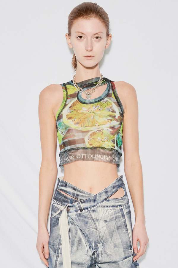Ottolinger Mesh Tank - Lemon Print | Garmentory