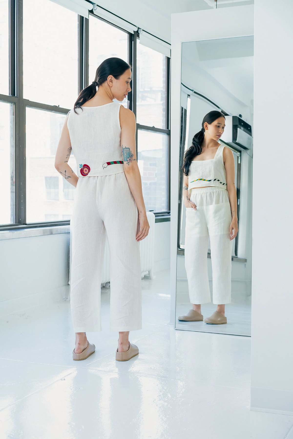 RUJUTA SHETH Phoebe Pant - Bone | Garmentory